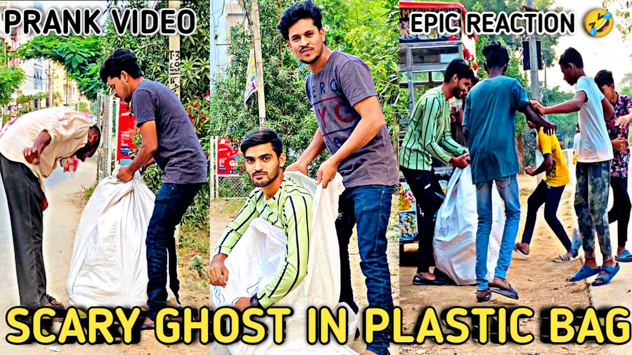 SCARY GHOST IN PLASTIC BAG PRANK || PERKIT KIRAAK BOYS - YouTube