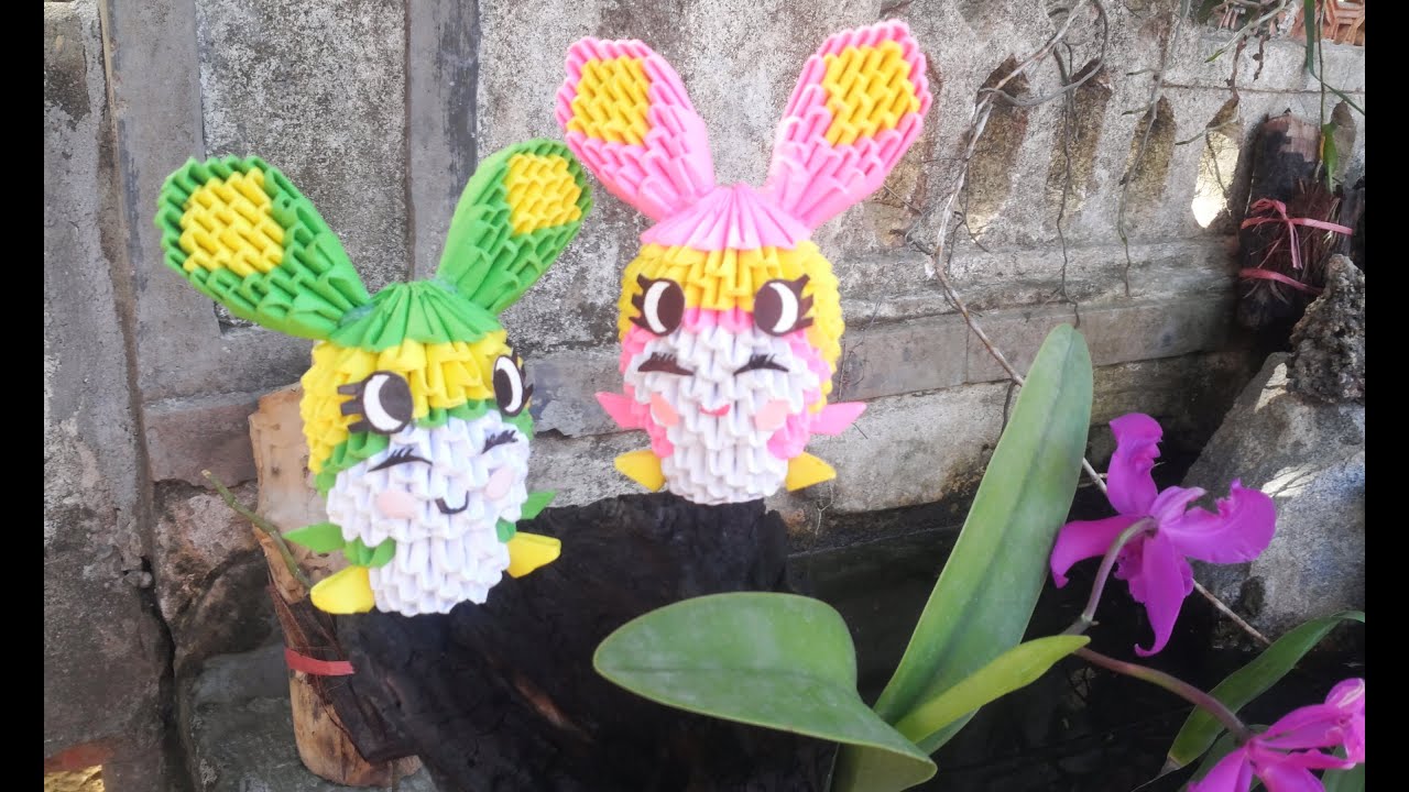 3d origami love couple - Cặp đôi tình yêu origami 3d- poppy9011 - YouTube