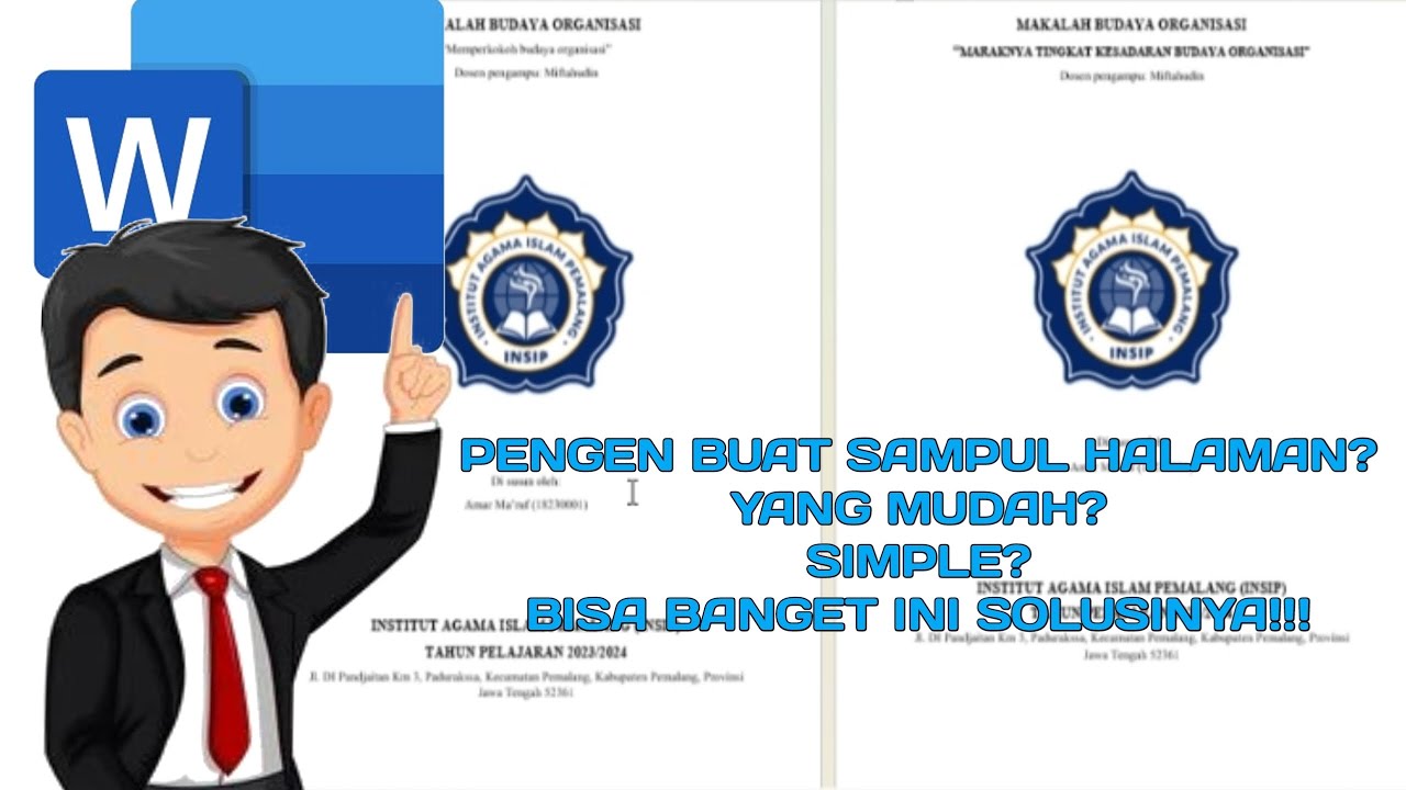 CARA MEMBUAT SAMPUL HALAMAN YANG MUDAH SIMPLE DAN TERATUR - YouTube