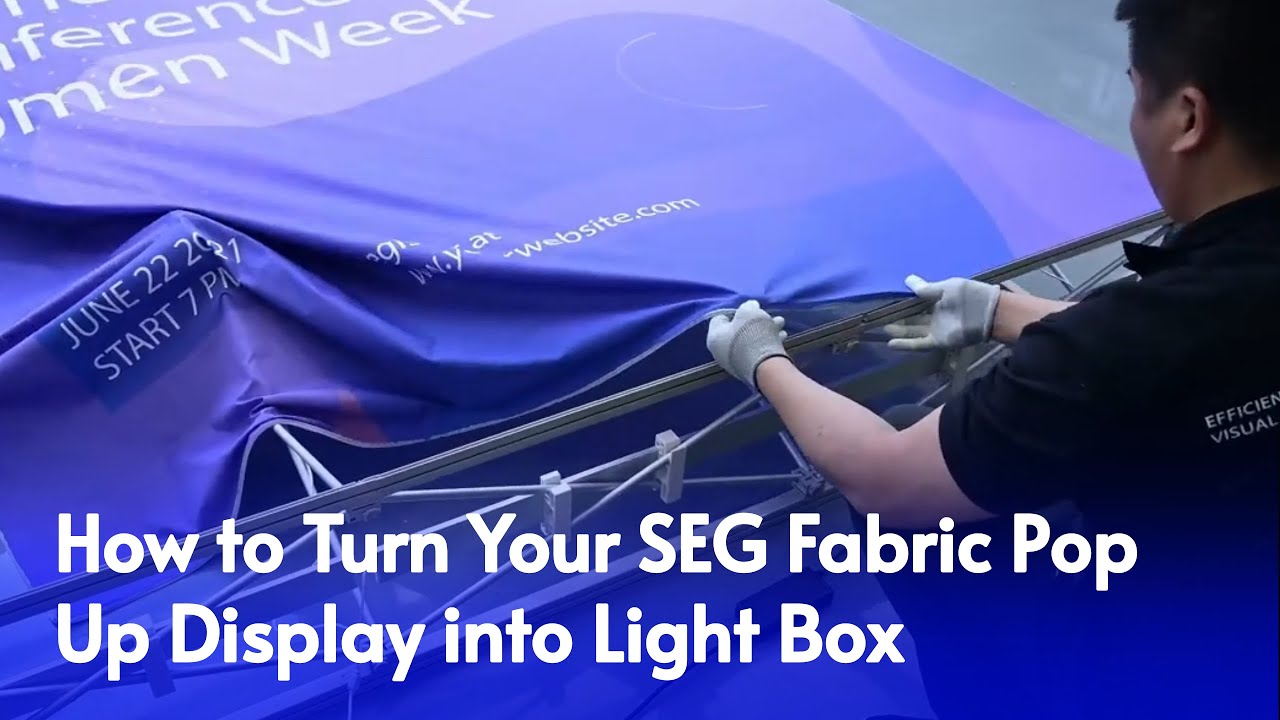 How to Turn Your SEG Fabric Pop Up Display into Light Box - YouTube