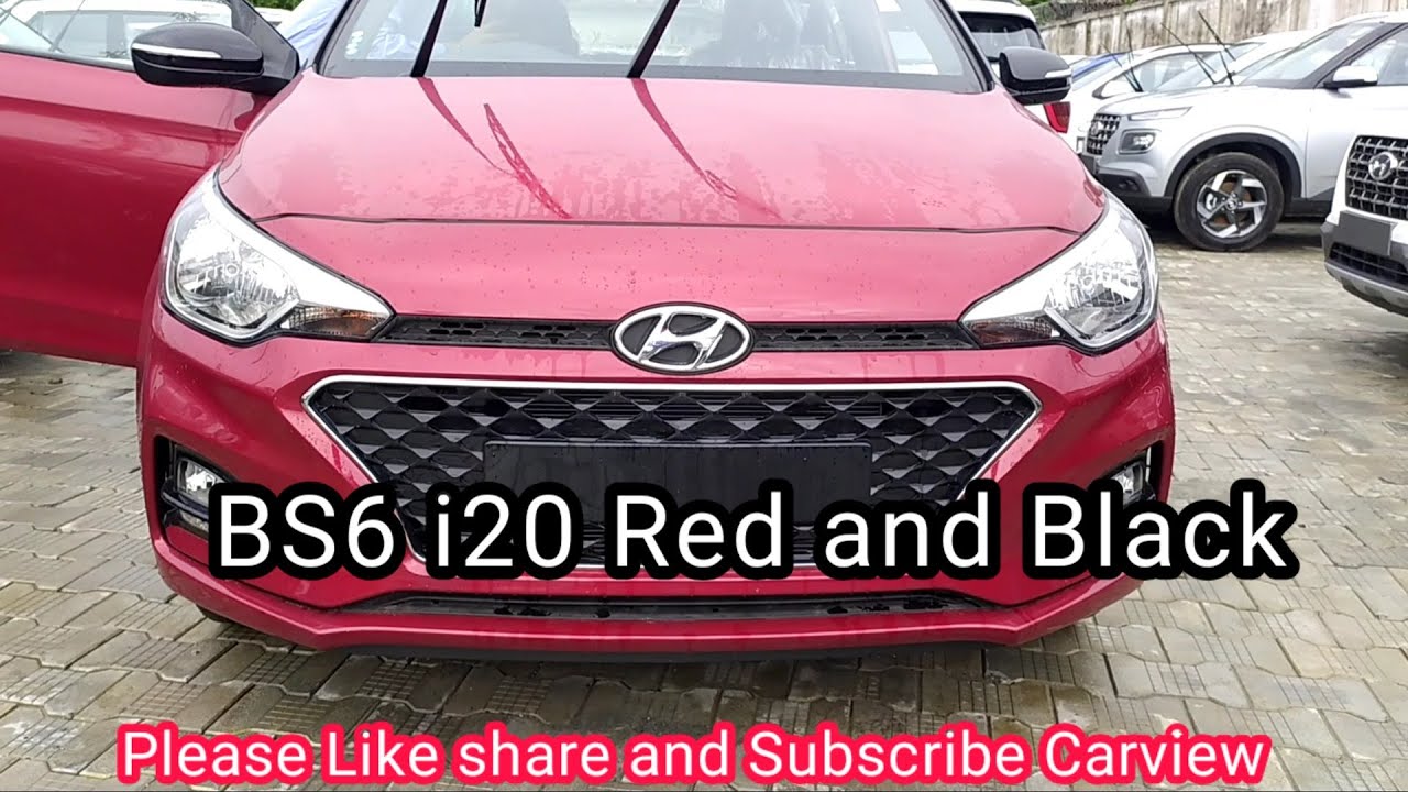 i20 BS6 2020 Red And Black Sportz Dual Tone - YouTube