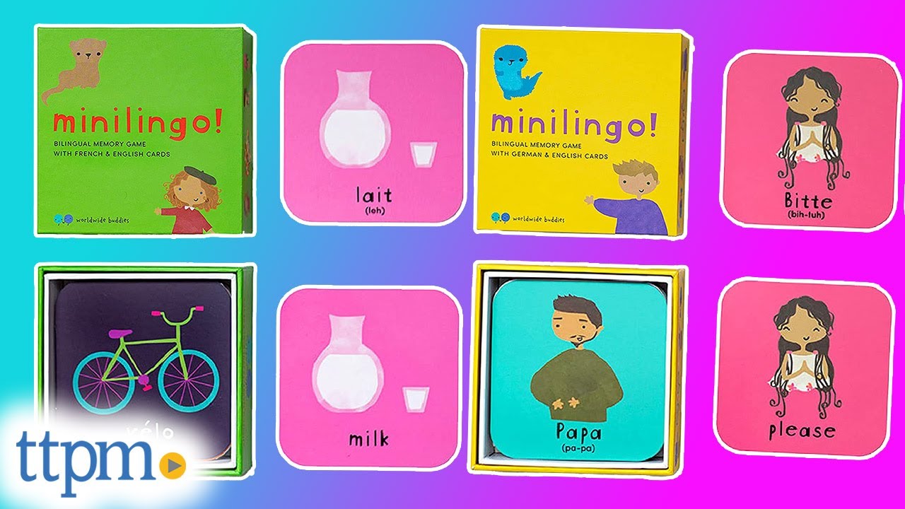 Minilingo! French and German Bilingual Memory Card Games from Worldwide Buddies Review! - YouTube