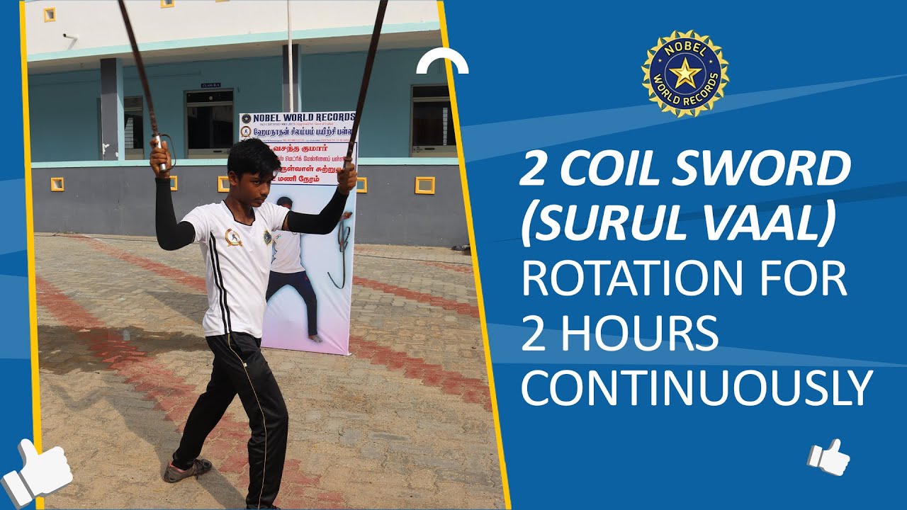 Longest duration to perform 2 COIL SWORD (SURUL VAAL) rotation for 2 ...