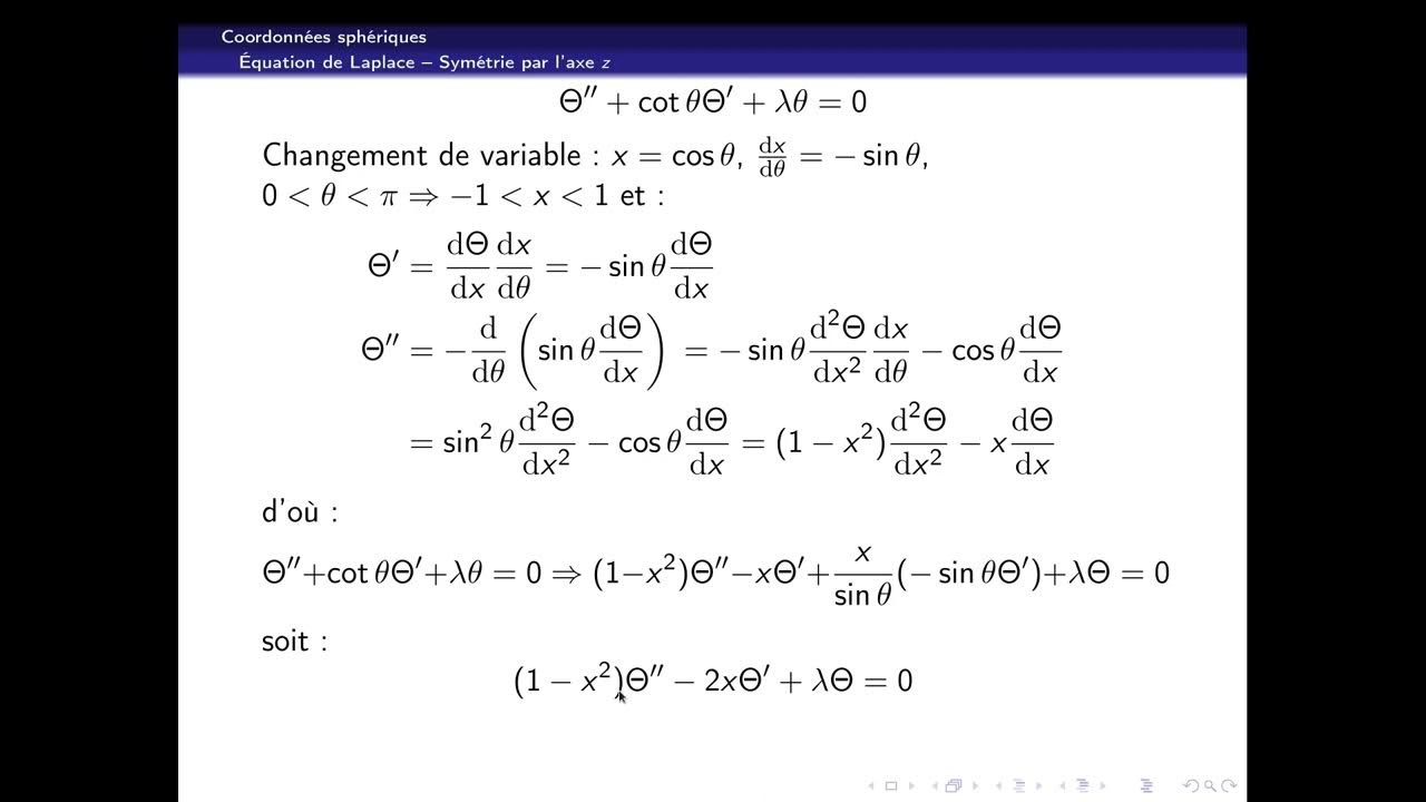 Introduction aux Équations aux dérivées partielles 12 - Coordonnées ...