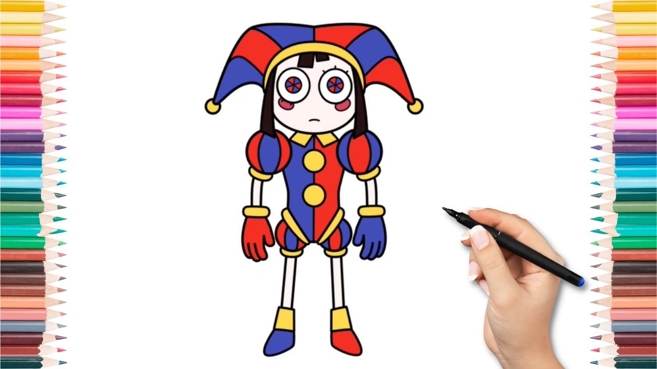 HOW TO DRAW POMNI (The Amazing Digital Circus) - Easy Tutorial Step by ...
