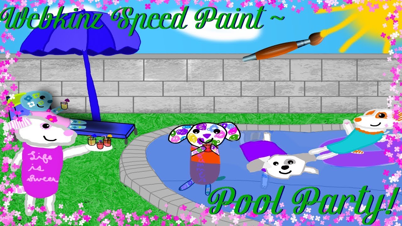 Webkinz Speed Paint ~ Pool Party! - YouTube