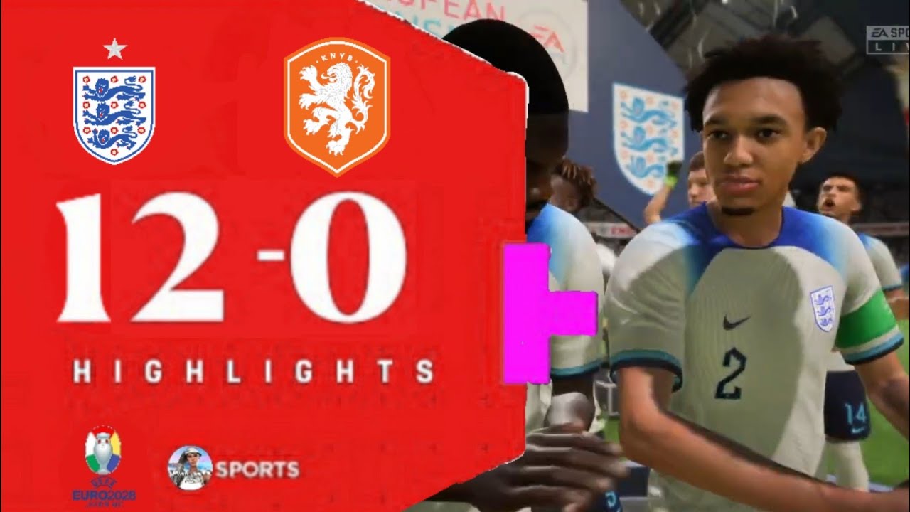 England v Netherlands (12-0) | England a 🏆 for the 1st time since 1966 ...