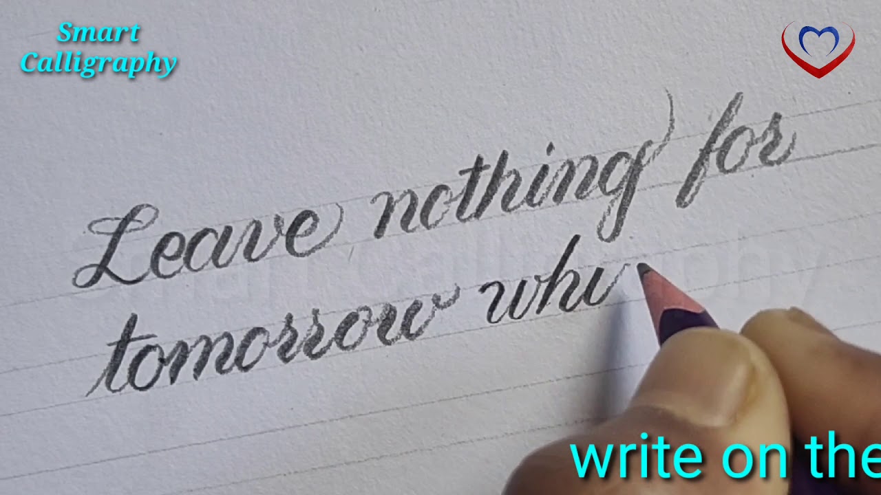 Super cursive handwriting/ super clean cursive writing/ aaj ka Suvichar ...