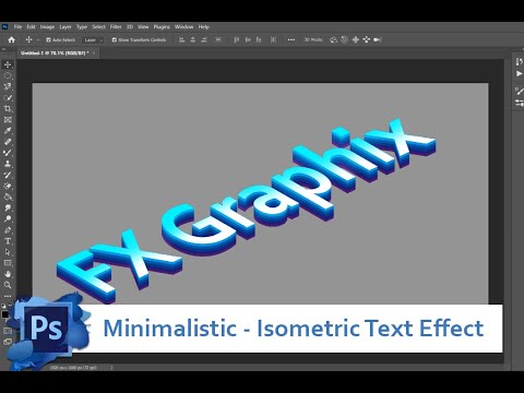 Minimalistic Isometric Text Effect in Photoshop | #FXGraphix #Isometric ...
