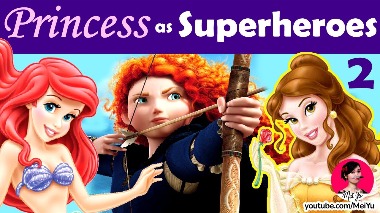 Reimagine Disney Princess Superheroes | Ariel, Belle, Merida Art ...