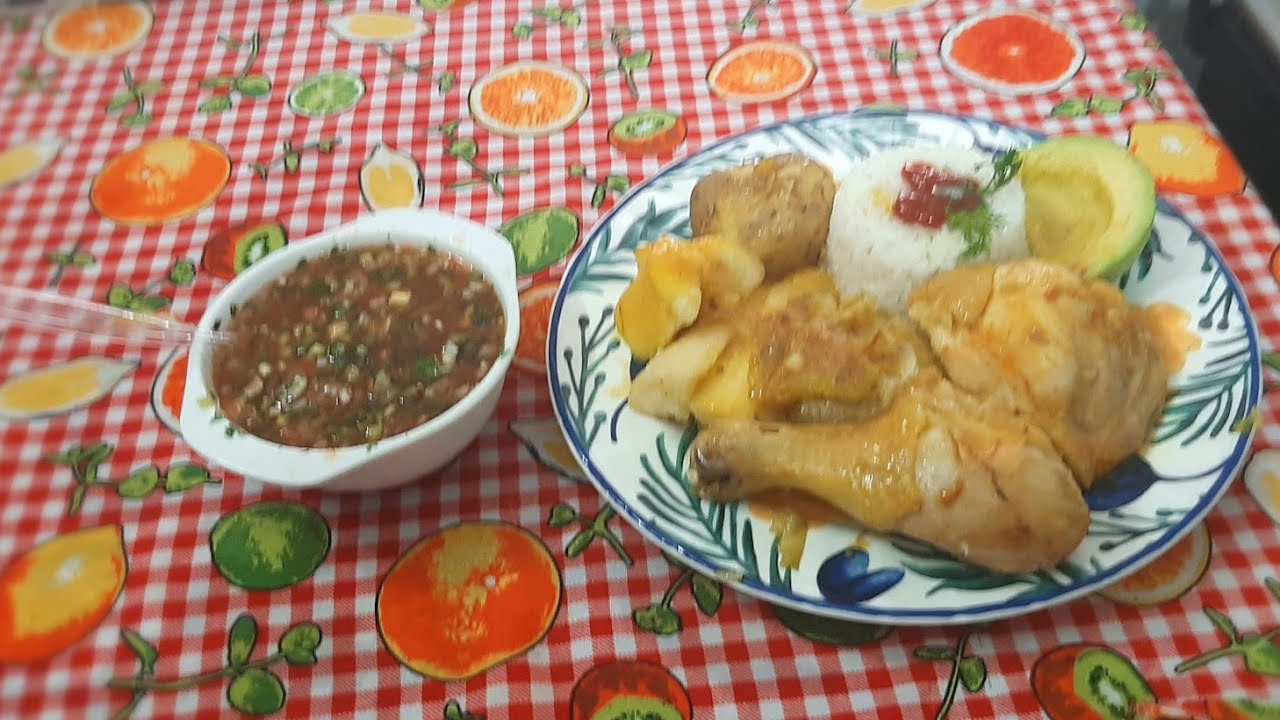 pollo con papa y yuca - YouTube