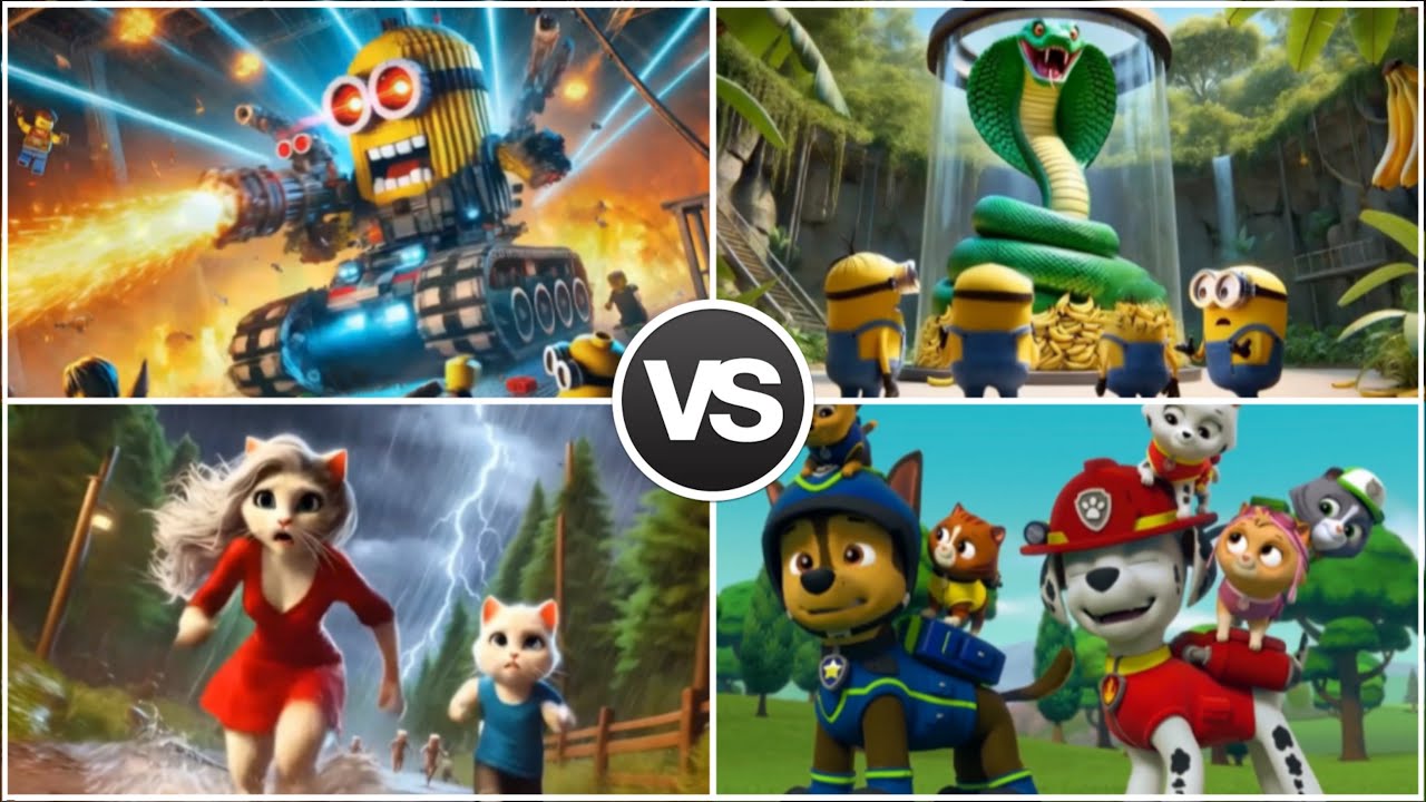 Minions Tank Monster 🆚 Minions Zoo 🆚 Infected House 🆚 Paw Patrol-TILES ...