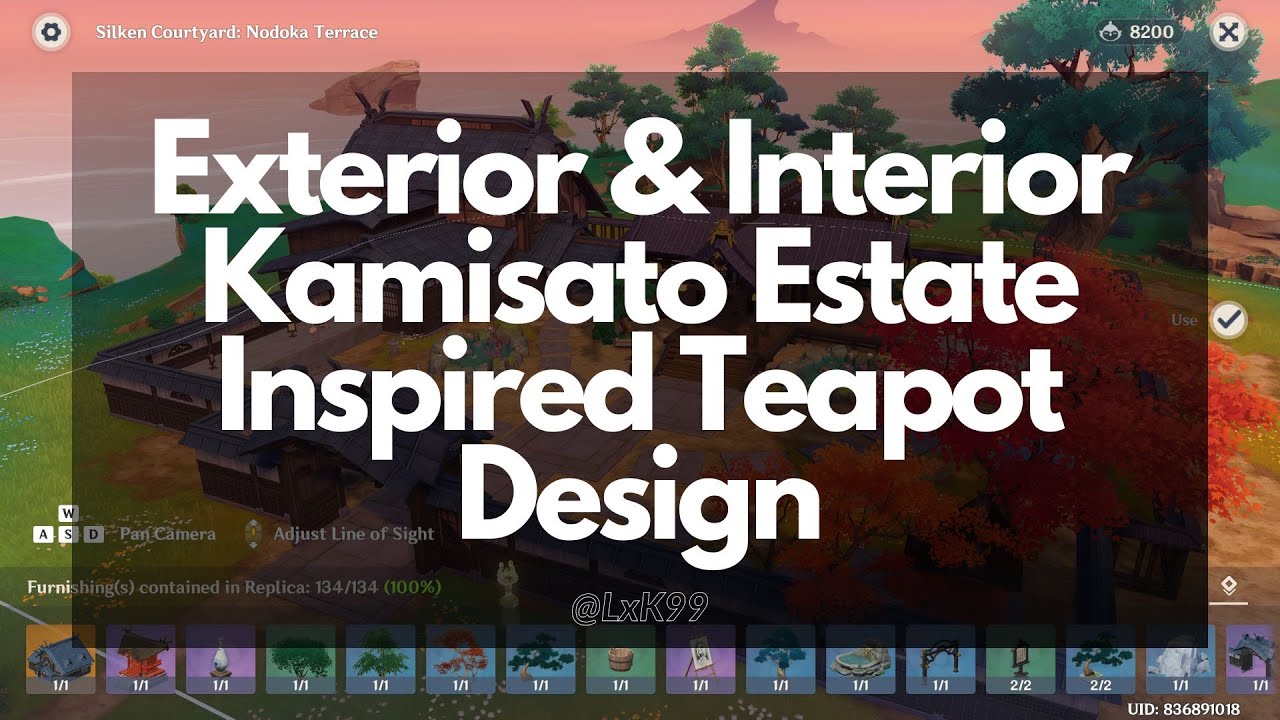 Exterior & Interior Kamisato Estate Inspired Teapot Design | Genshin ...