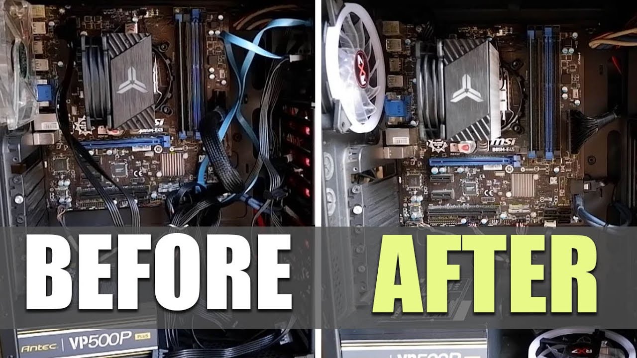 Cara merapikan kabel pc step by step - YouTube