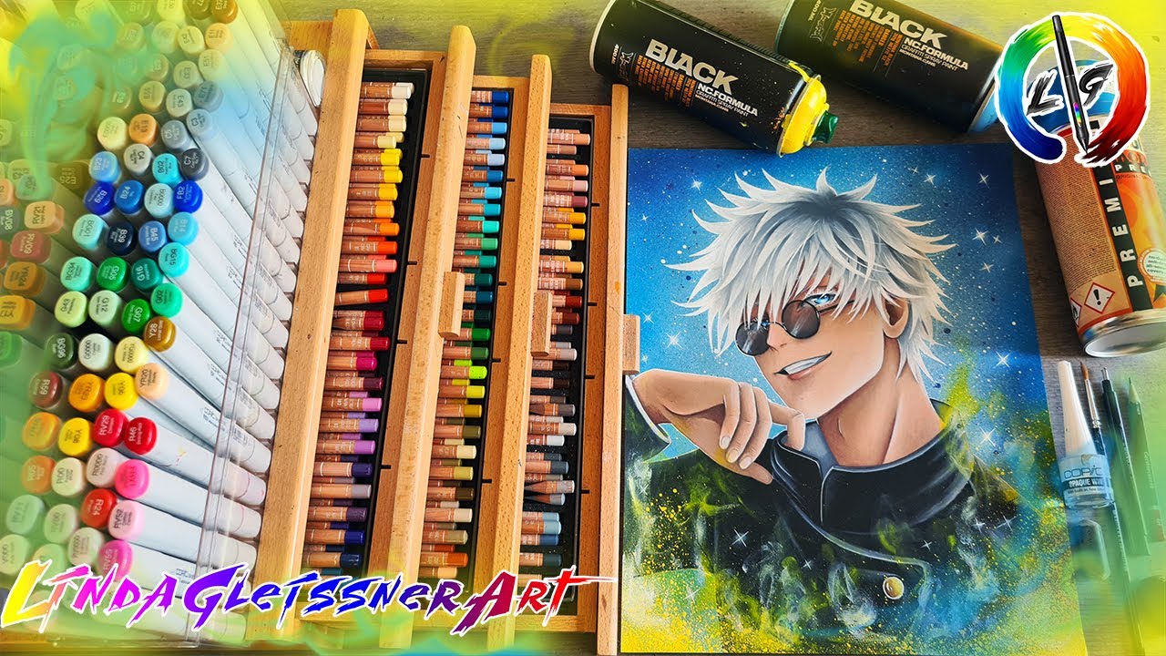 JUJUTSU KAISEN: Satoru Gojō Drawing (Time lapse) - YouTube