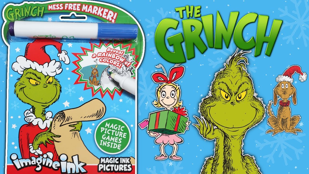 The Grinch Imagine Ink Coloring & Activity Book | Christmas Coloring ...