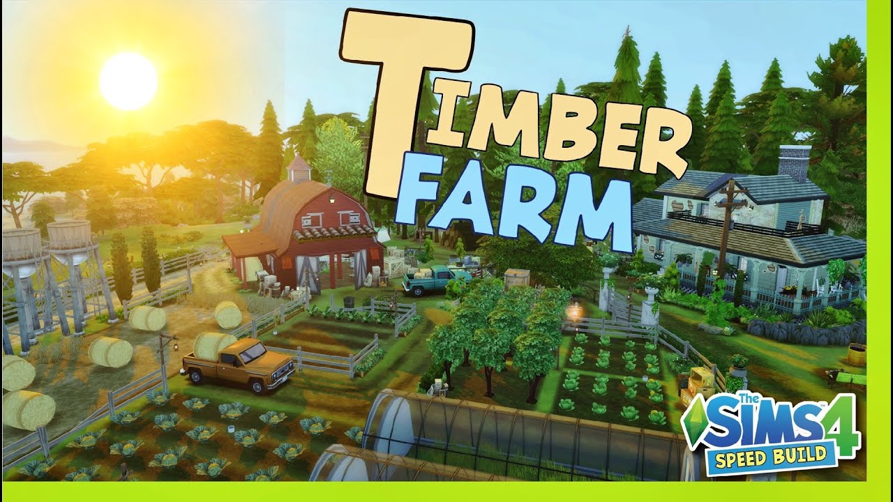 Lets Build A Farm In The Sims 4 || 64X64 Farm Speed build Sims 4🌻🌻🏡 ...