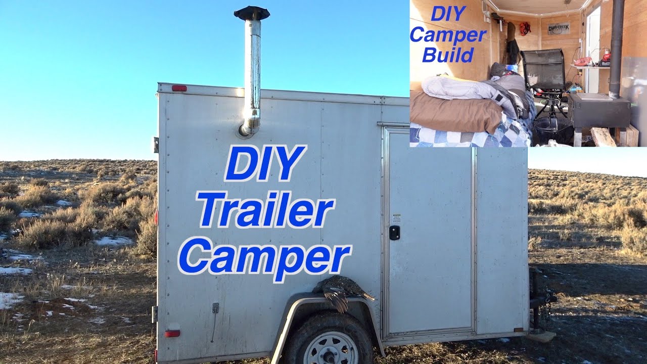 I LIVED in This TINY DIY TRAILER CAMPER For TWO WEEKS. It Was AWESOME ...