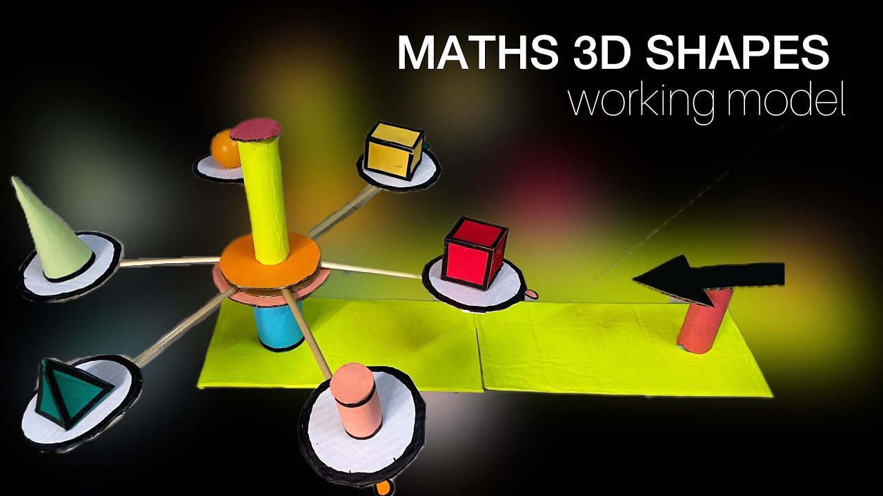Maths 3d Shape Working Model For School Project #model #schoolproject #
