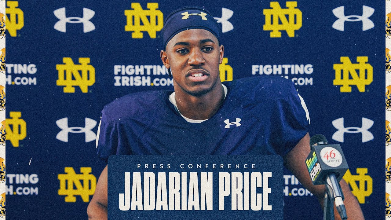 Jadarian Price | Spring Practice Press Conference (3.27.24) | Notre ...