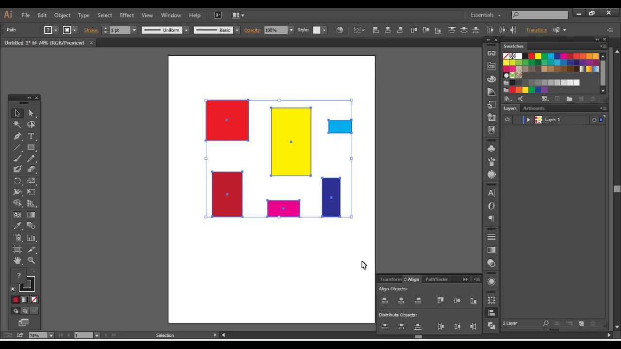 Adobe Illustrator - Align and Distribute Objects (Power Training) - YouTube