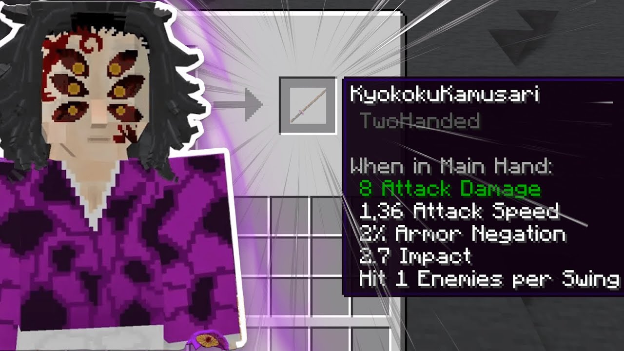 Minecraft Demon Slayer - Craft Kokushibo's Sword - YouTube