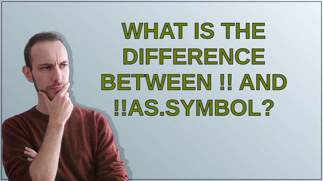 What is the difference between !! and !!as.symbol? - YouTube
