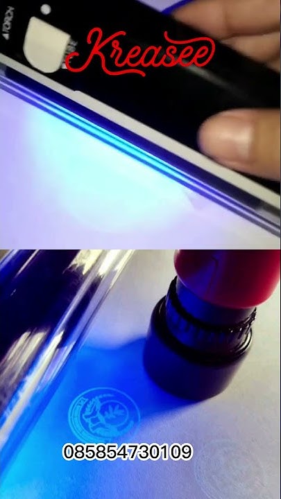 Stempel tinta Rahasia yg Cuma kelihatan dibawah lampu uv - YouTube