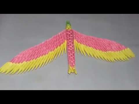 how to make origami eagle tutorial/ 3d origami eagle - YouTube