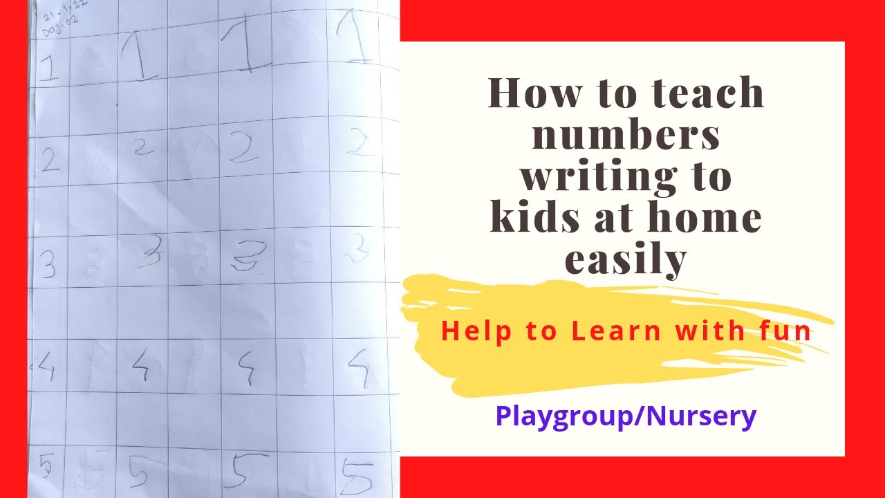 How to teach numbers writing to kids from 1-10| Help your child to ...