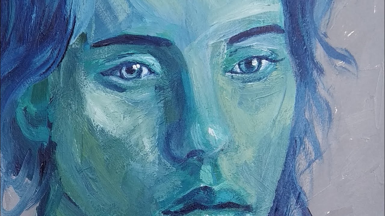 Expressive Acrylic Painting Female Portrait | Art | Lesson - YouTube