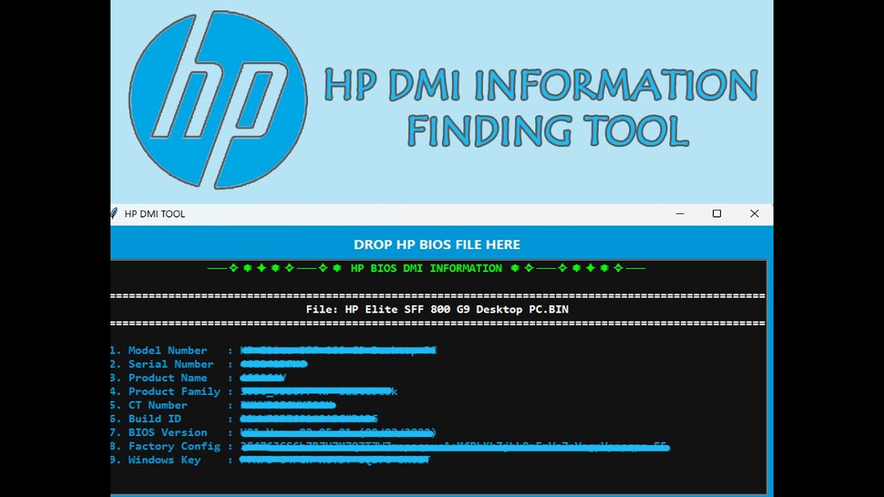 HP DMI FINDING TOOL - YouTube