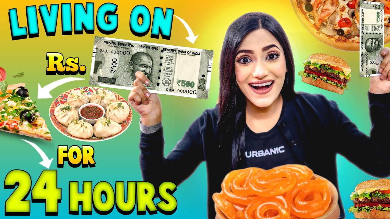 LIVING On 1000 Rs For 24 HOURS Challenge *very difficult* 😭| SAMREEN ...