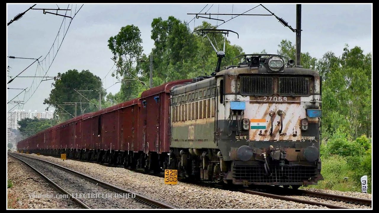 VERY RARE VISITOR !! MGS WAG 7 in SWR !! Indian Railways - YouTube