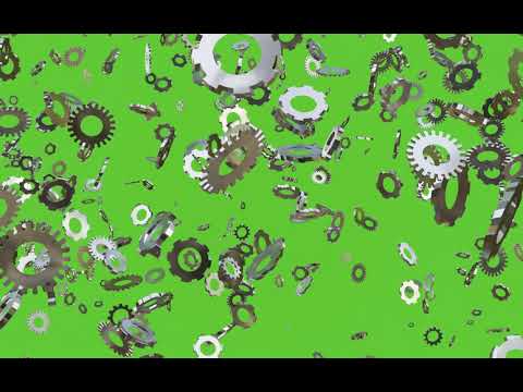 4K Green Screen Falling Gears | Free Footage - YouTube