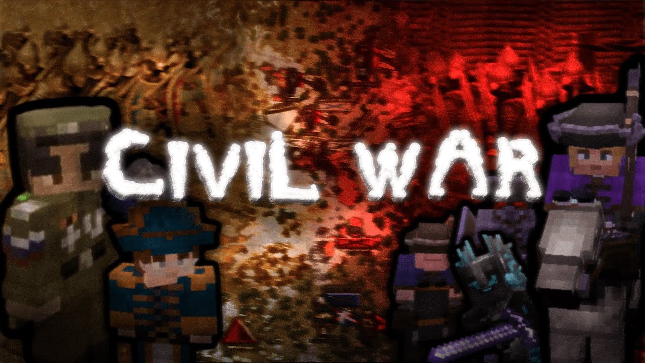 CIVIL WAR in Minecraft on the Flopia server. Mapping. - YouTube