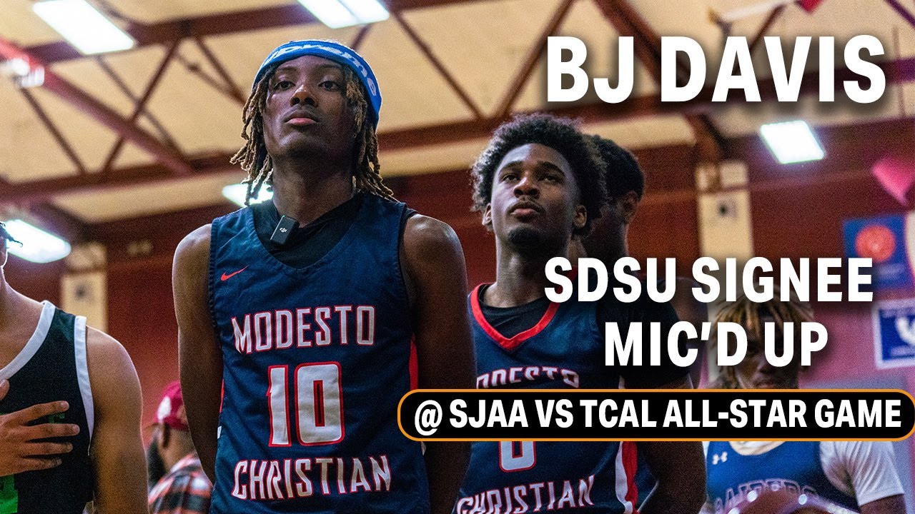 BJ DAVIS | SDSU Signee MIC'D UP Putting on a Show at the 209 SJAA vs ...