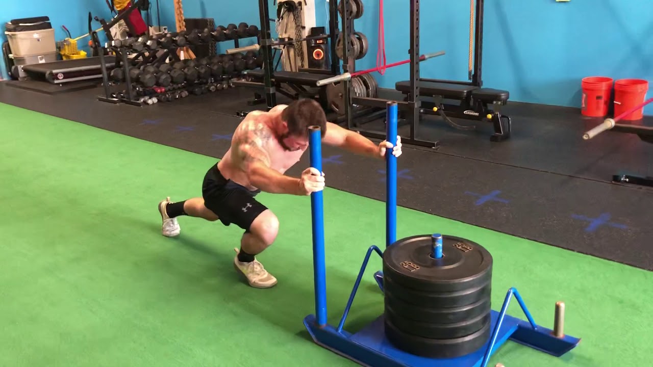 Step and press sleds - YouTube