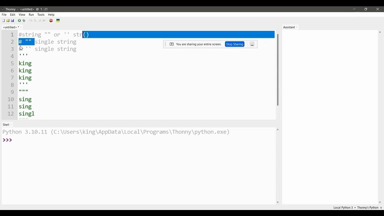 Master Python Strings Like a Pro: Ultimate Guide to Slicing & Indexing! - pmc batch3 day 3 - YouTube