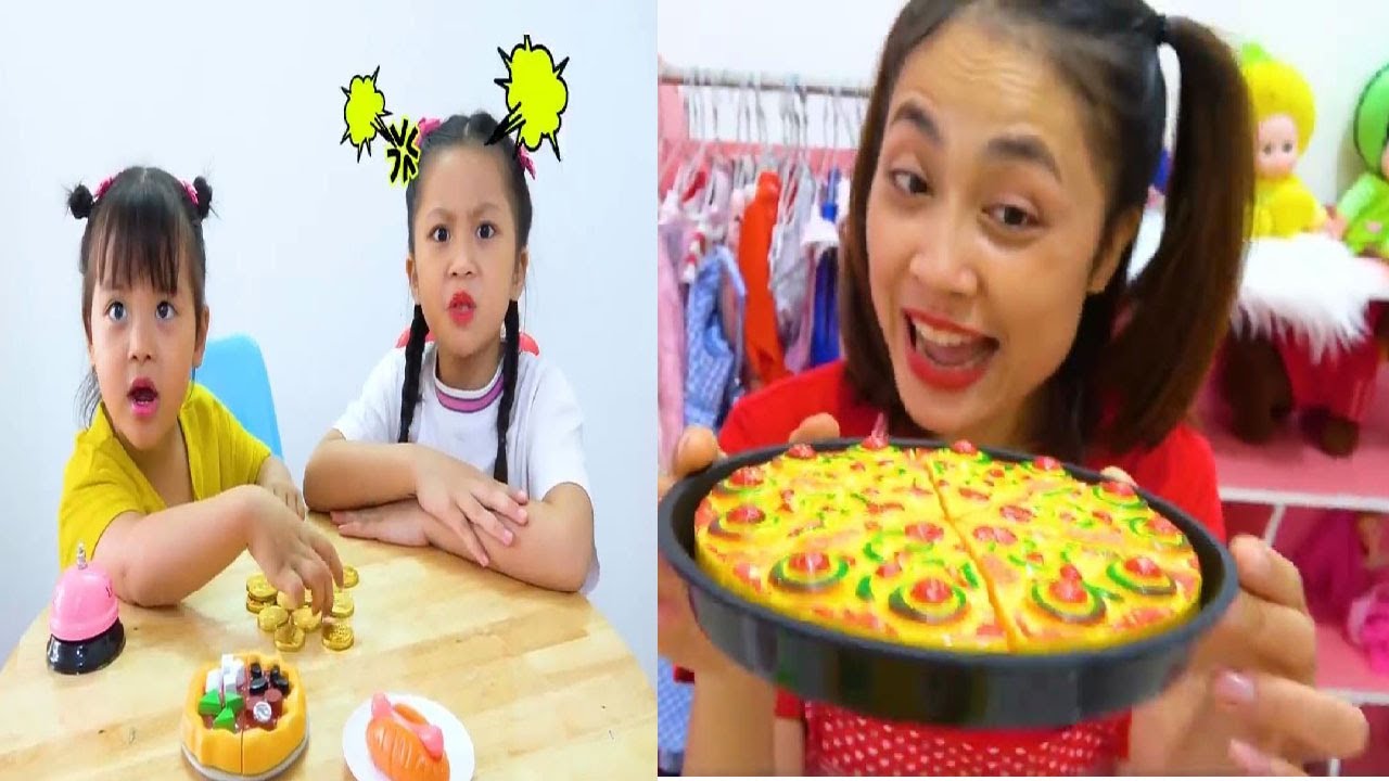 Boong Candy co U, Mom pretend play Cafe and cooking food - YouTube