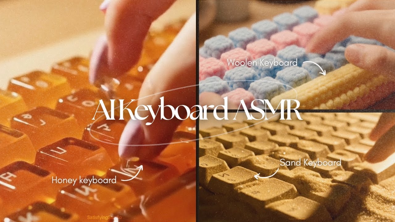 15 Minutes of Satisfying AI Keyboard ASMR in 4k | 100 Unique Typing ...
