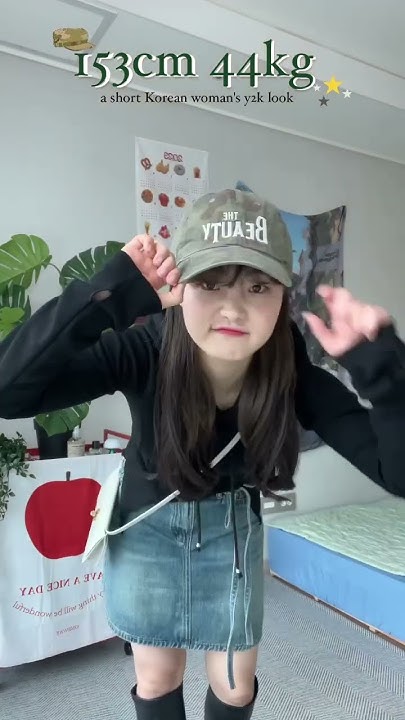 키작녀 y2k 코디💚🩶🖤 #sorts #룩북 #ootd #봄코디 #153cm #fashion #y2k #간절기룩 - YouTube