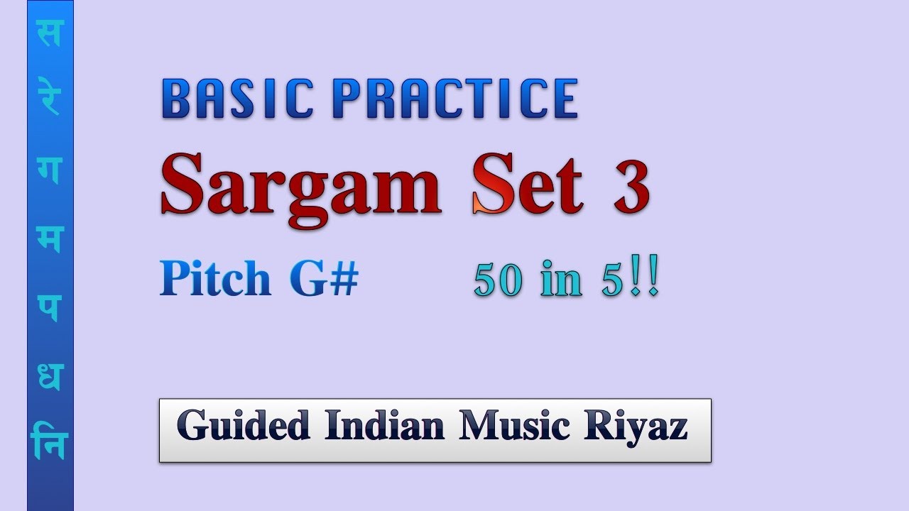 Basic Sargam Practice | Set 3 in G# Scale | Urmi Battu - YouTube
