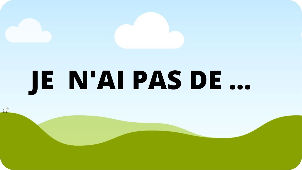 La négation du verbe avoir + expressions avec avoir. - YouTube