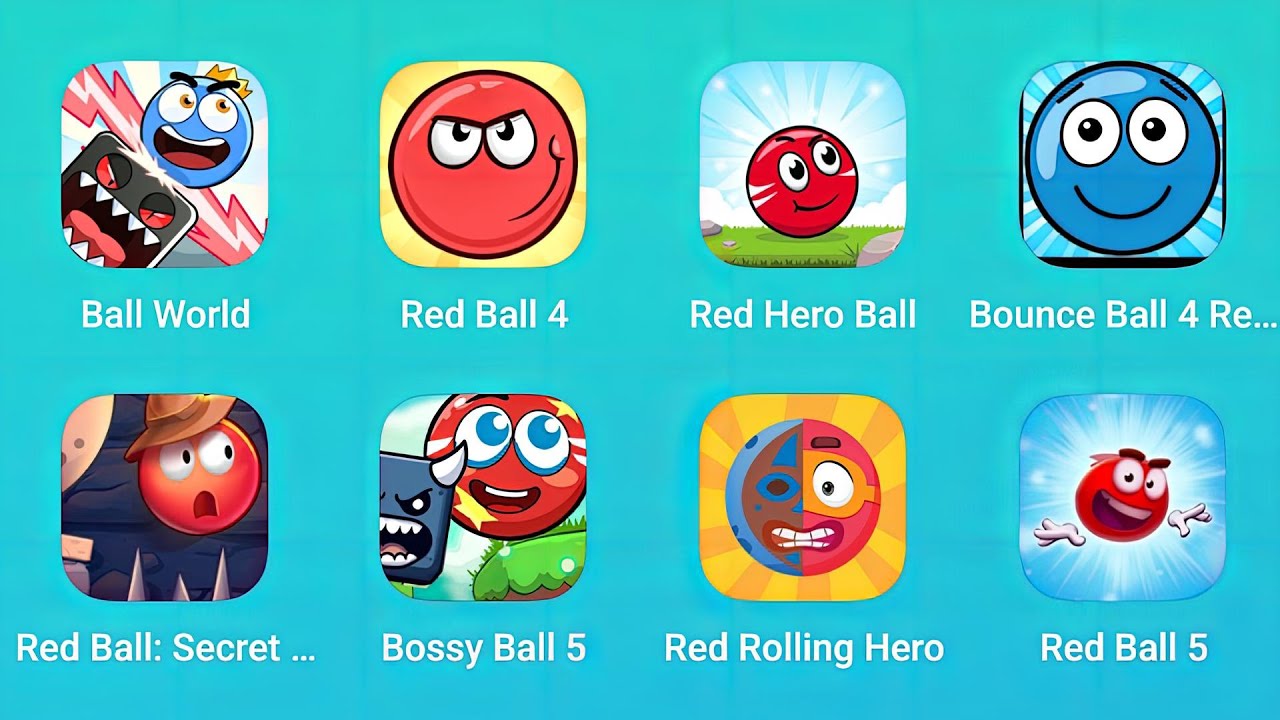 Ball World, Red Ball 4, Red Hero Ball, Bounce Ball 4, Red Ball Secrets ...