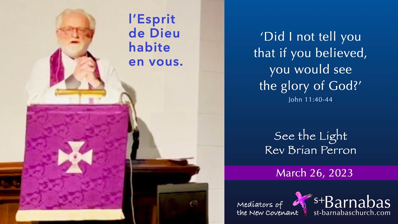 Rev Brian ~ See the Light March 26 - YouTube