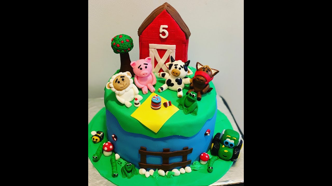 How to make 3D farm barn cake | Cake Topper | Carve barn cake ...