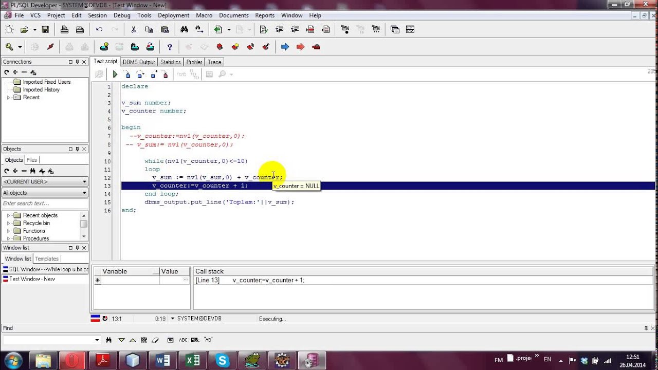 Pl Sql 13 While Loop Vs Simple Loop Youtube 7448