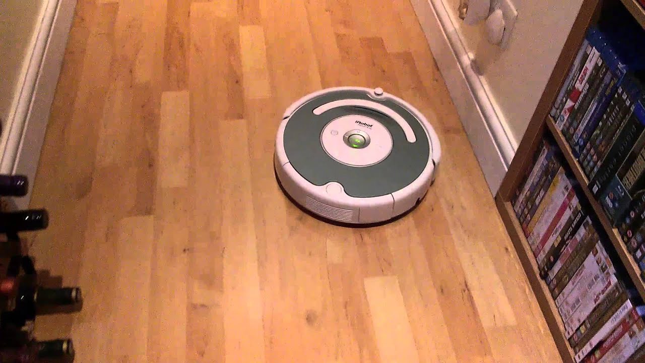 Roomba iRobot hard at work - YouTube