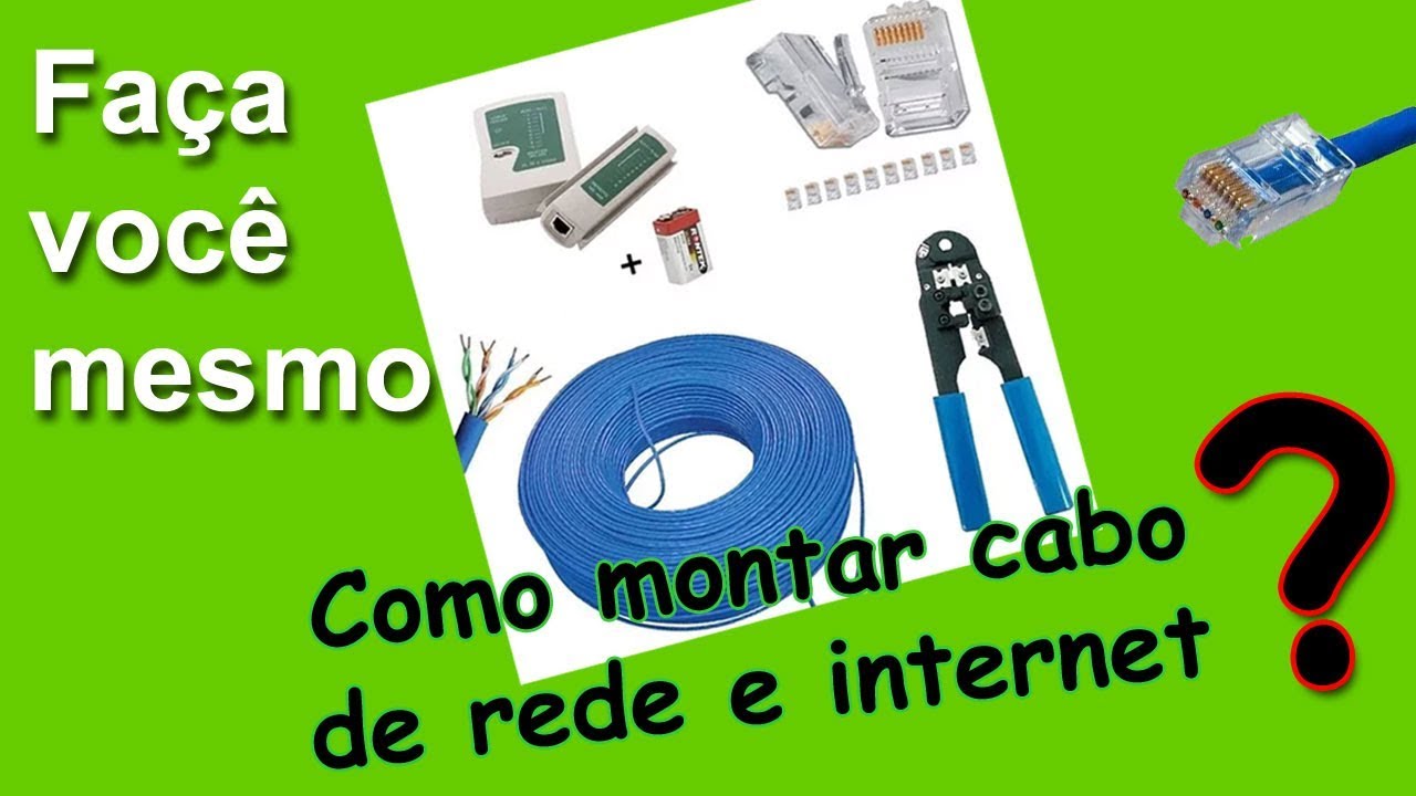 Aprenda Como montar cabo de rede e internet, Sequencia dos fios e ...